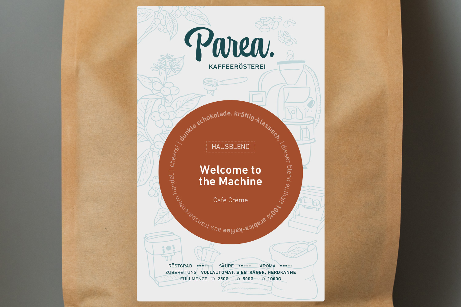 Welcome to the Machine | Café Crème | PAREA-Hausblend | klassisch ...